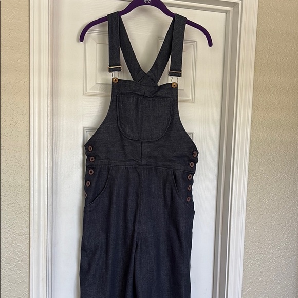 Pants & Jumpsuits | Vintage Dark Denim Overalls With Button Accents ...
